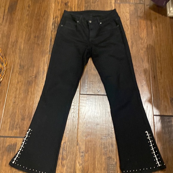 Other | Detailed Stretch Pearl Jeans | Poshmark